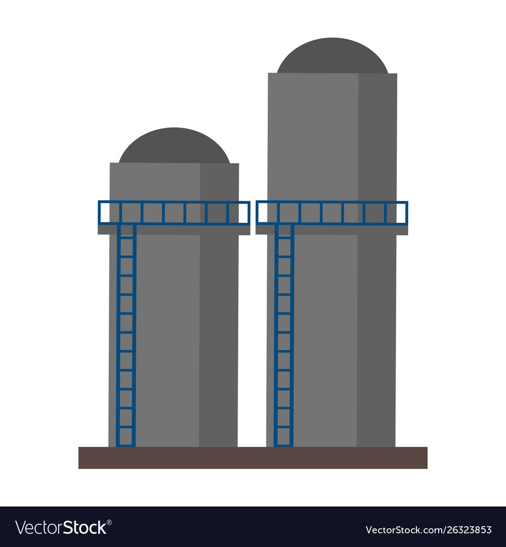 Oil refinery gas factory cartoon Royalty Free Vector Image Oil refinery gas factory cartoon Royalty Free Vector Image