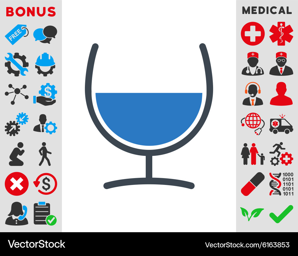 Remedy glass icon Royalty Free Vector Image - VectorStock