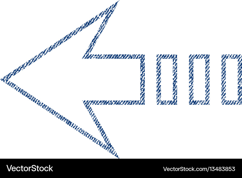 Send left fabric textured icon Royalty Free Vector Image