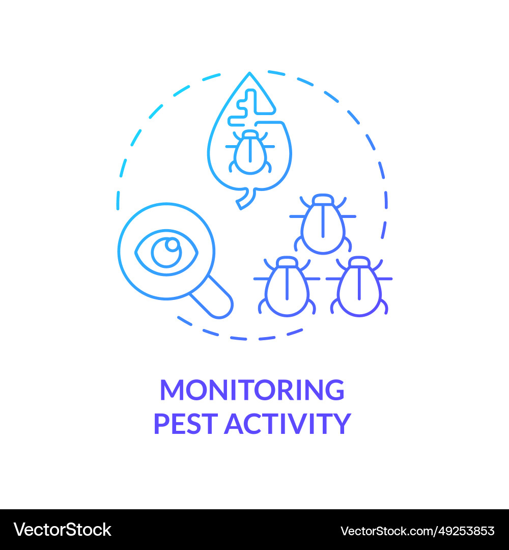 Thin gradient icon monitoring pest activity Vector Image