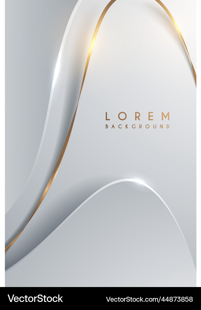 Abstract white luxury background with gold line Vector Image