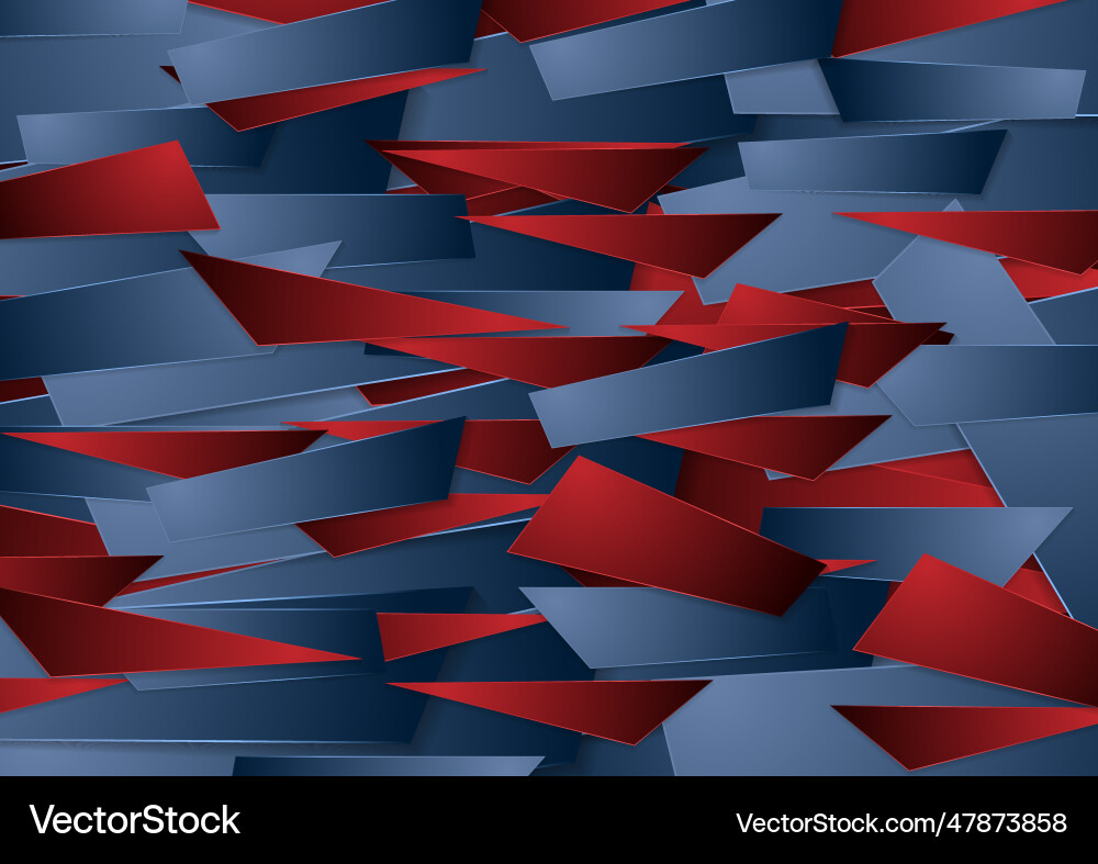 Blue and red tech geometric shapes Royalty Free Vector Image