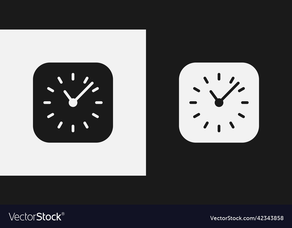 Clock basic shape icon Royalty Free Vector Image