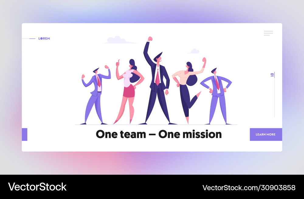 Company teamwork collaboration people rejoice Vector Image