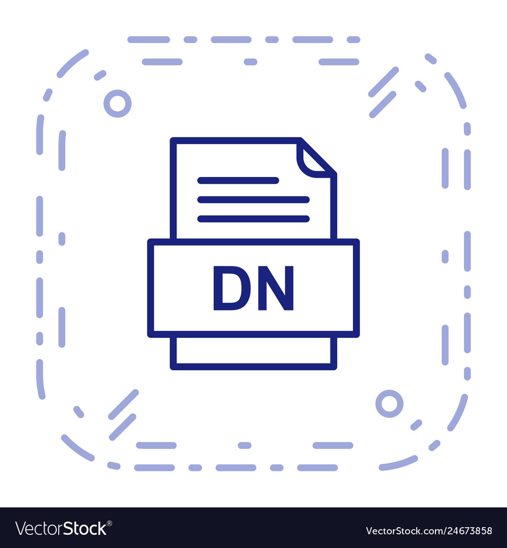 Dn file document icon Royalty Free Vector Image