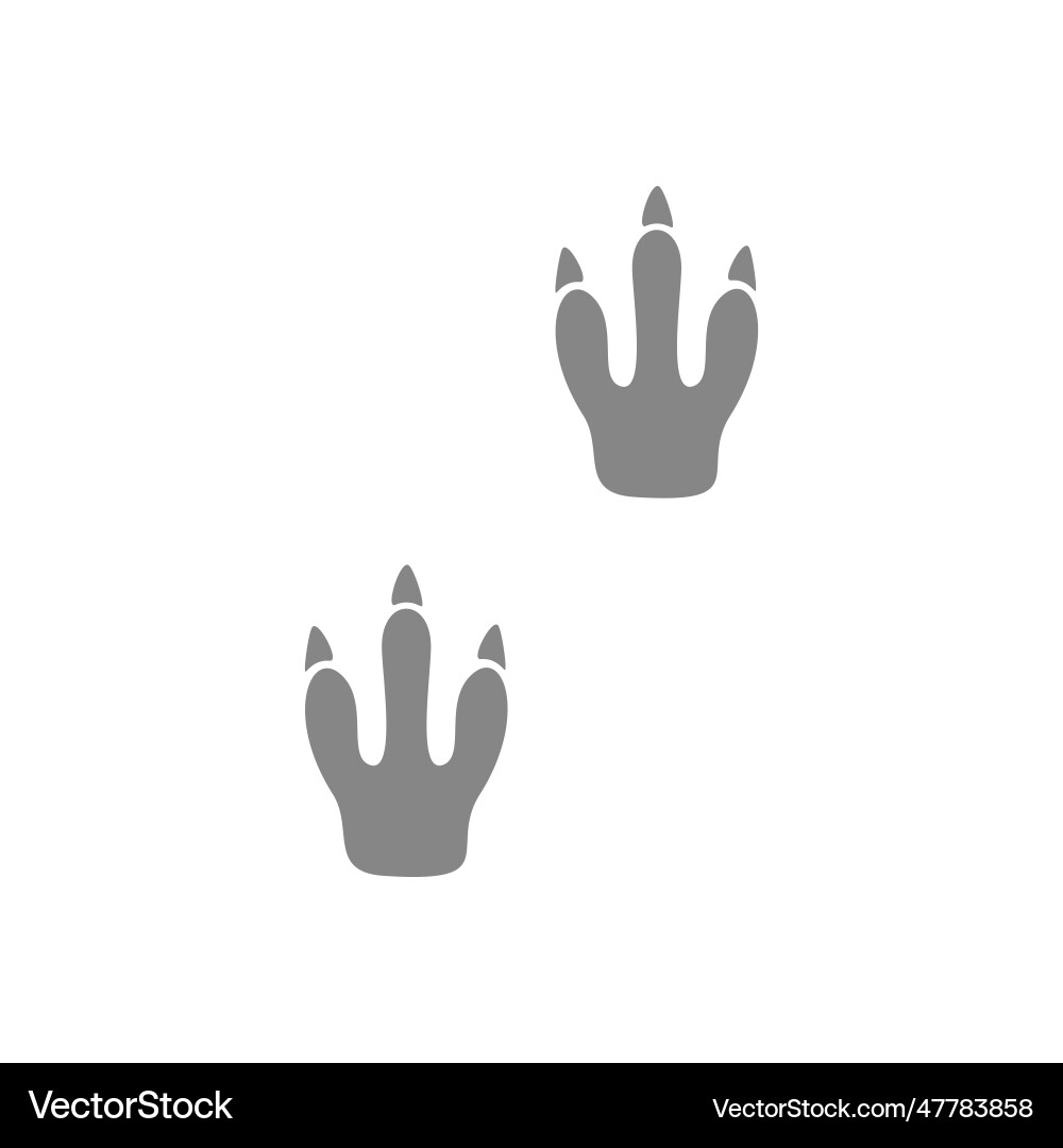 Flat silhouette of footsteps Royalty Free Vector Image