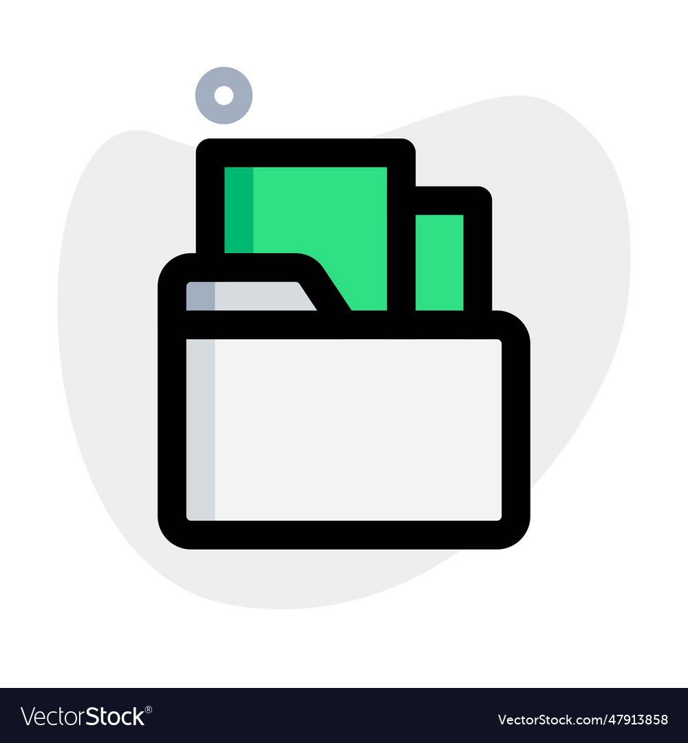 Folder a virtual storage for documents Royalty Free Vector