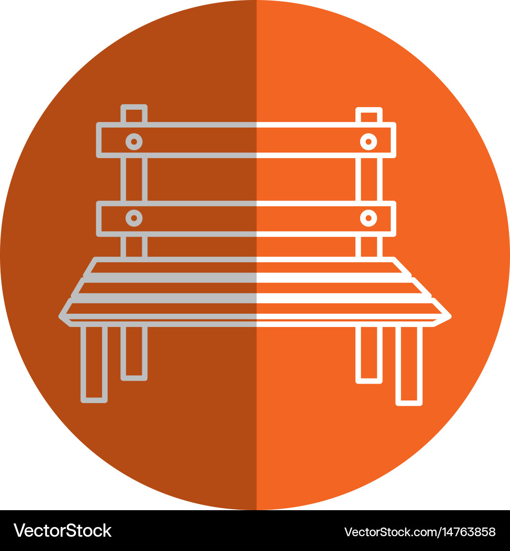 Park chair isolated icon Royalty Free Vector Image