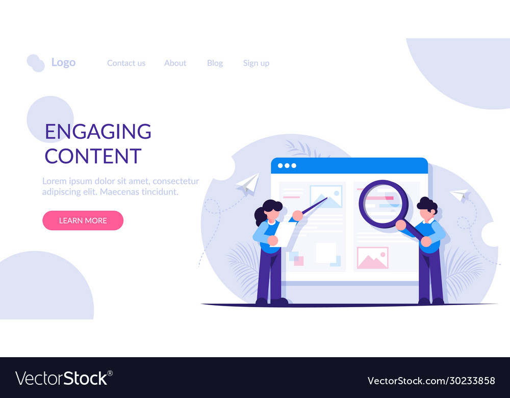 Process creating engaging content Royalty Free Vector Image