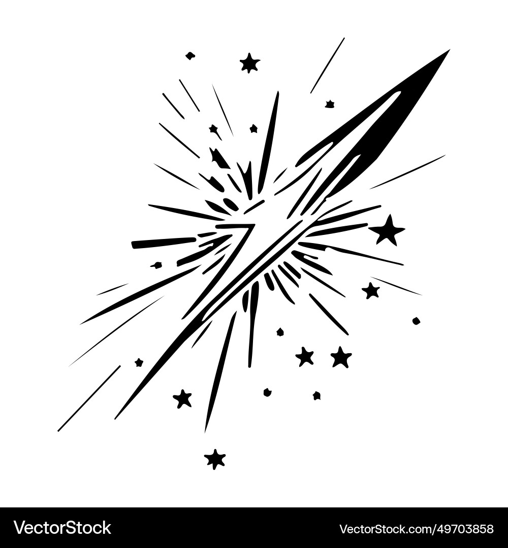 Star cosmos space abstract sketch hand draw Vector Image