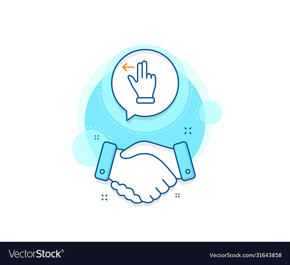 Touchscreen gesture line icon slide left arrow Vector Image