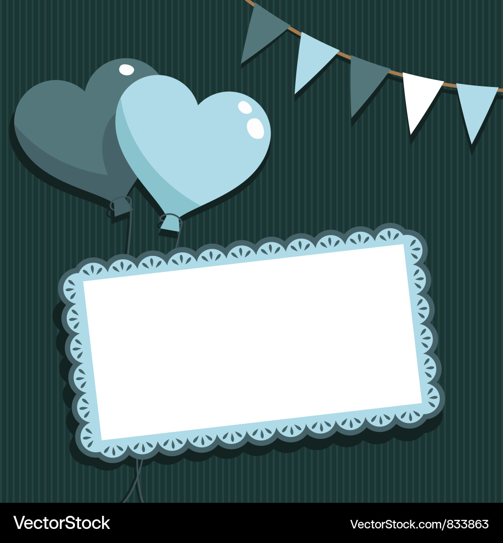 Blue party card Royalty Free Vector Image - VectorStock