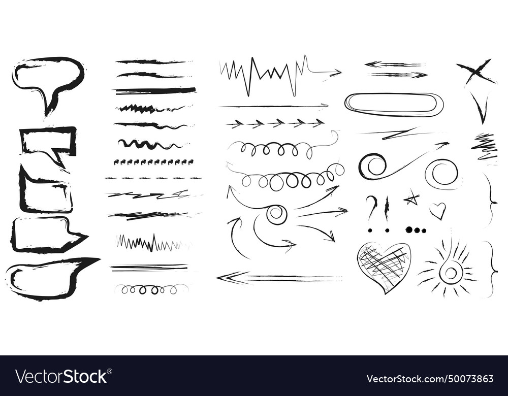 Elements for note-taking highlighting Royalty Free Vector