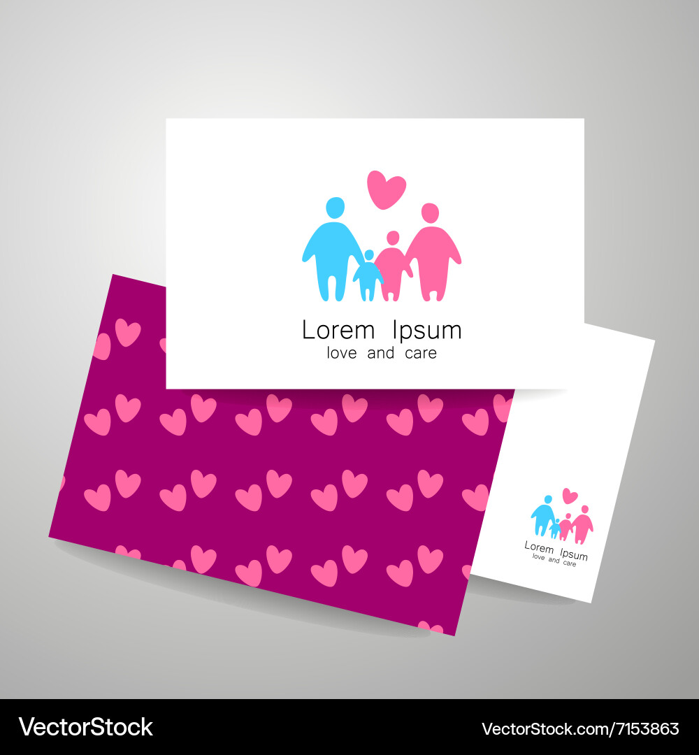 Family love logo template Royalty Free Vector Image