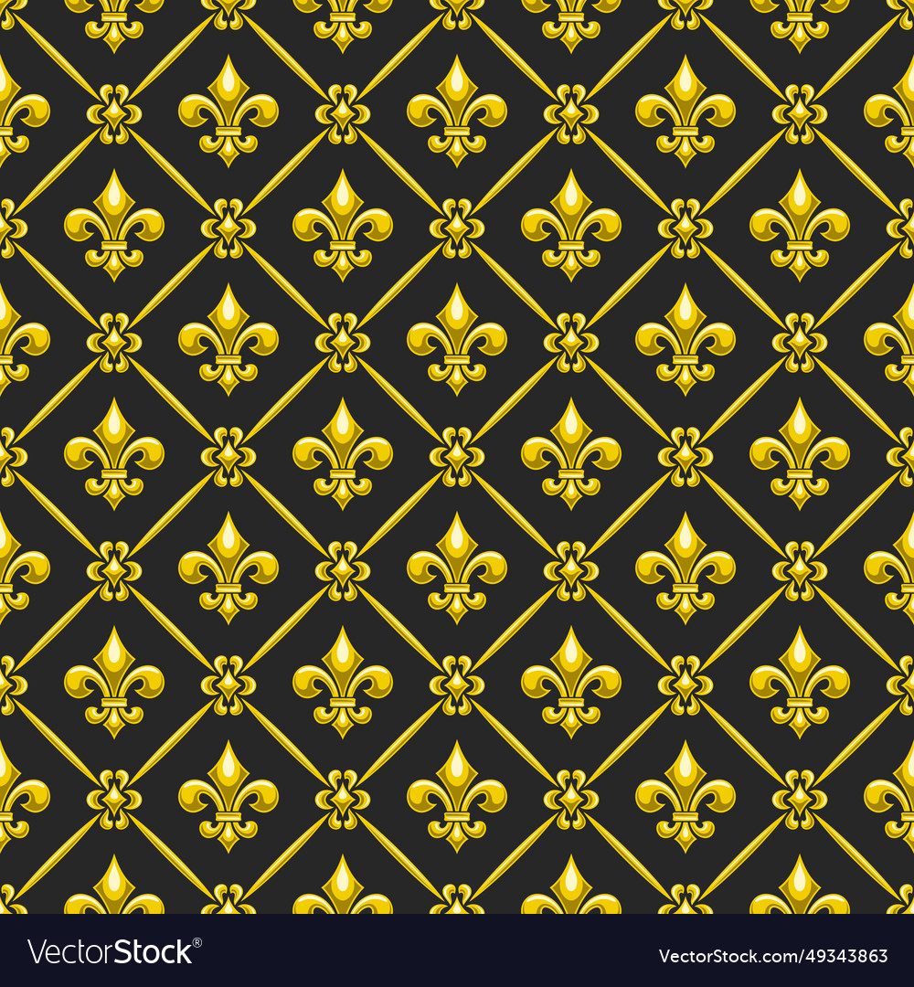 Fleur de lis seamless pattern Royalty Free Vector Image