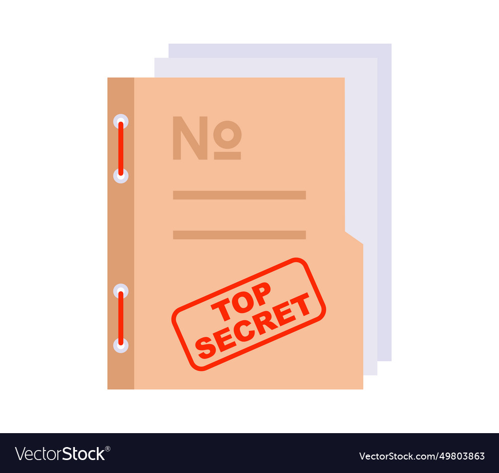 Folder with secret documents Royalty Free Vector Image