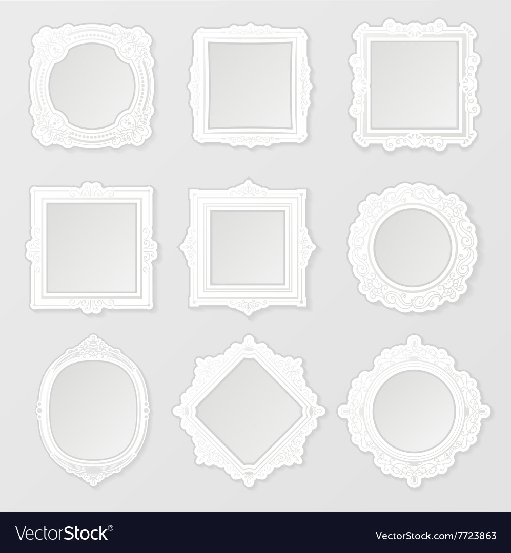 Patterned photo frame Royalty Free Vector Image