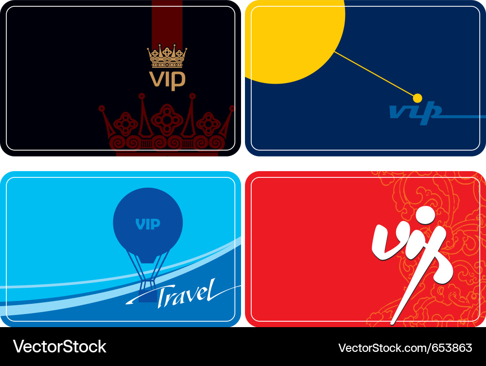 Set of vip plastic cards Royalty Free Vector Image