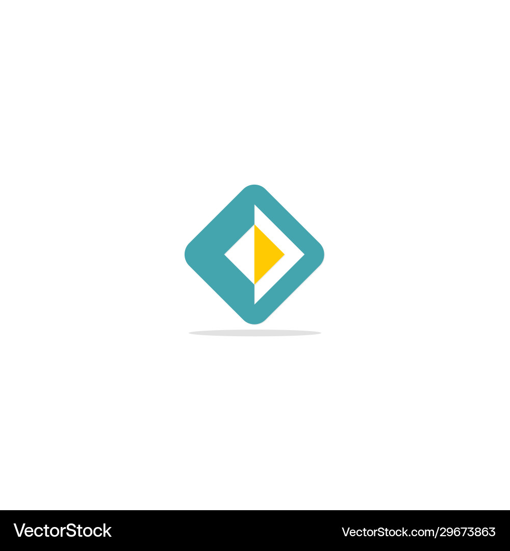 Square abstract triangle logo Royalty Free Vector Image