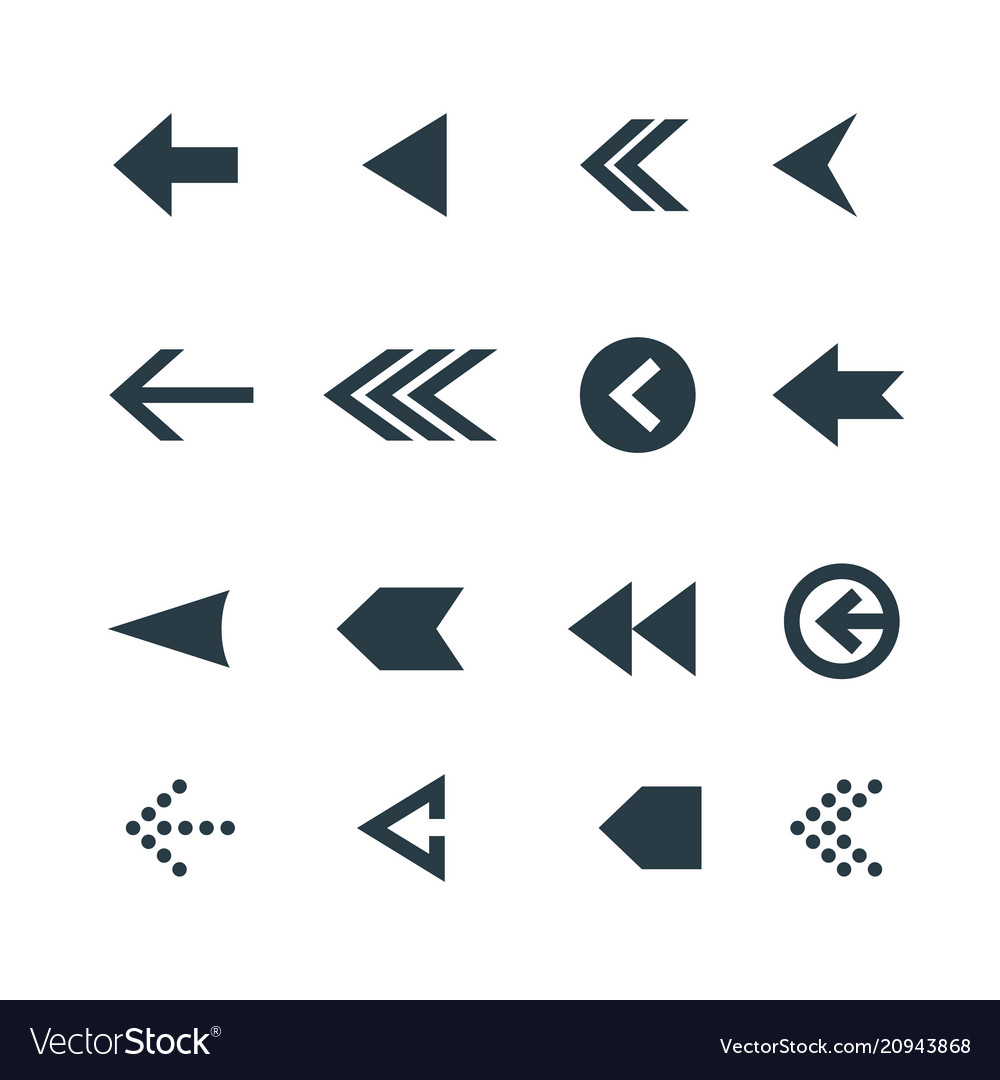 Arrow icon set web arrow pictogram design Vector Image Arrow icon set web arrow pictogram design Vector Image