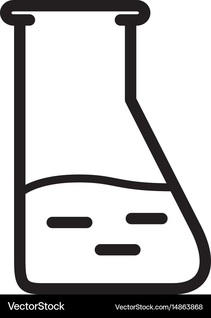 Chemical test tube icon Royalty Free Vector Image