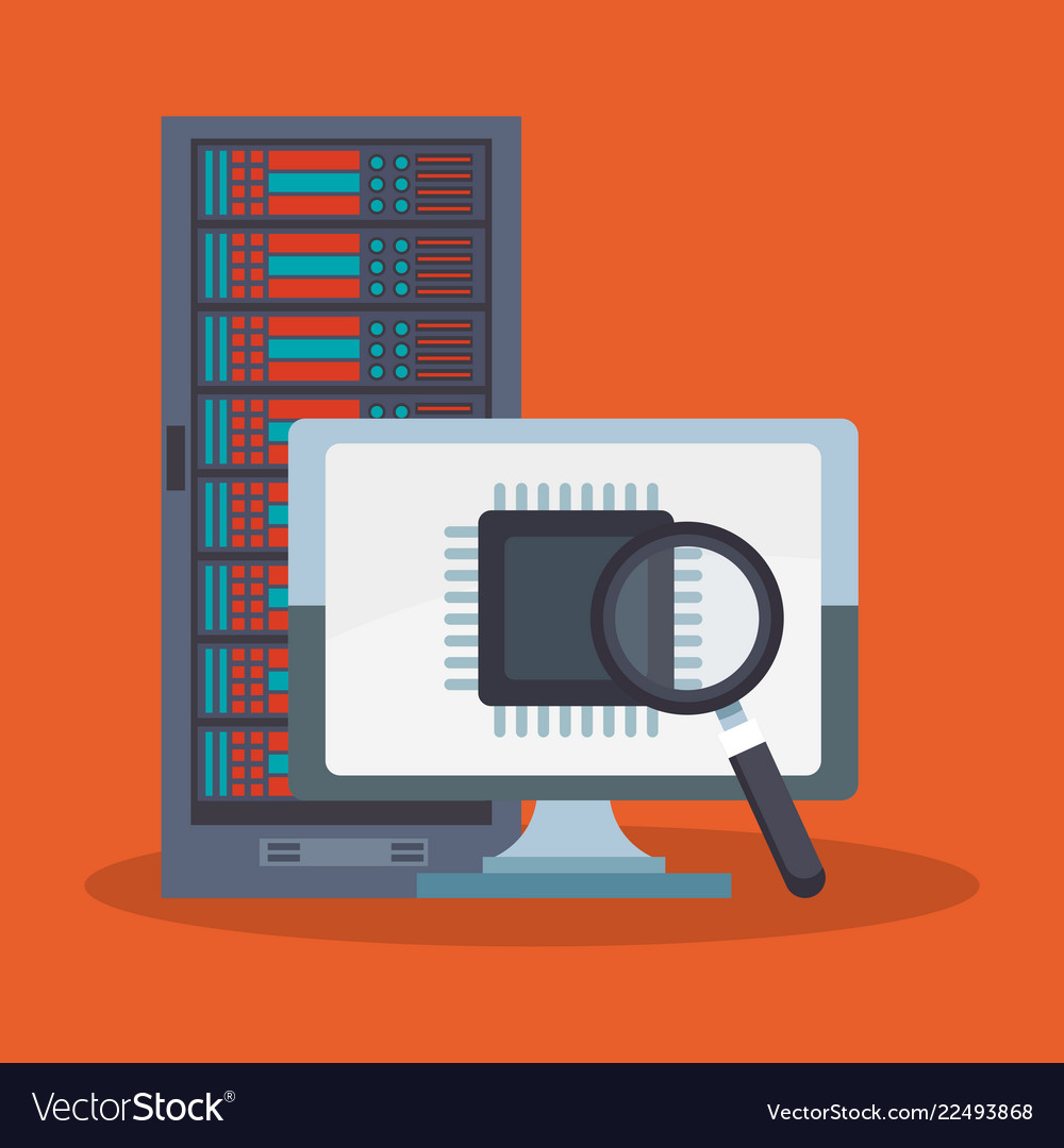 Database Storage Technology Royalty Free Vector Image