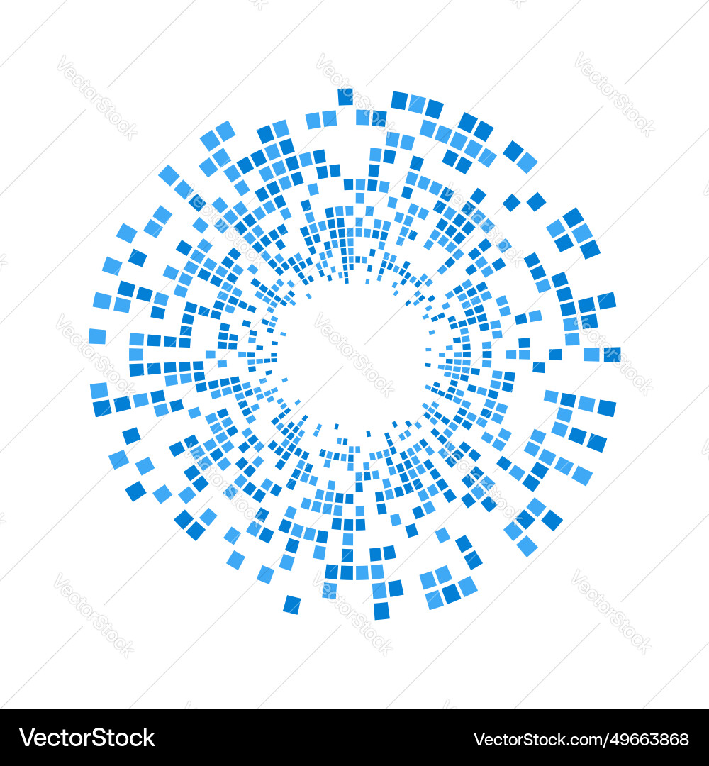 Equalizer music sound wave circle symbol icon Vector Image