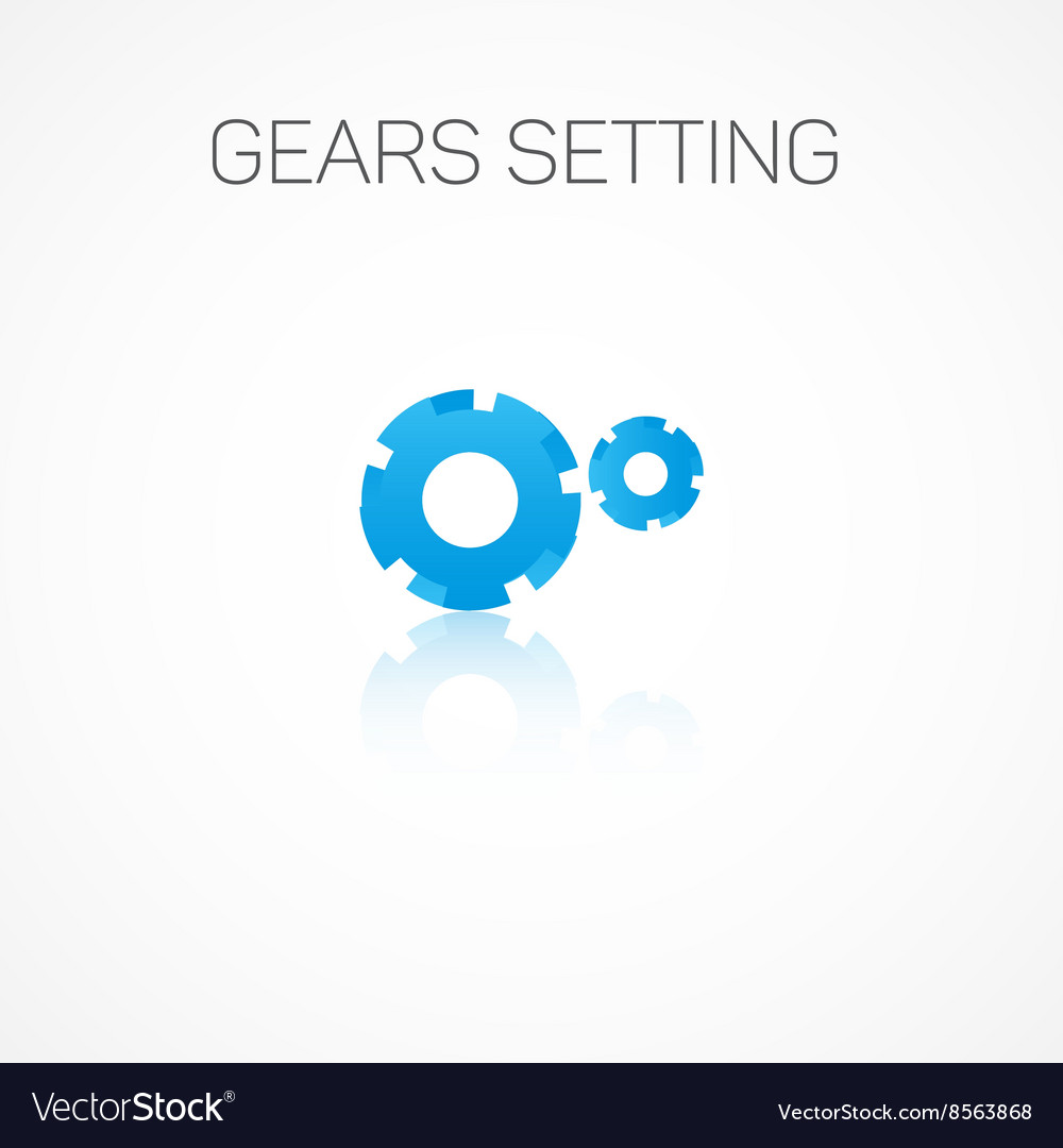 Gears setting Royalty Free Vector Image - VectorStock