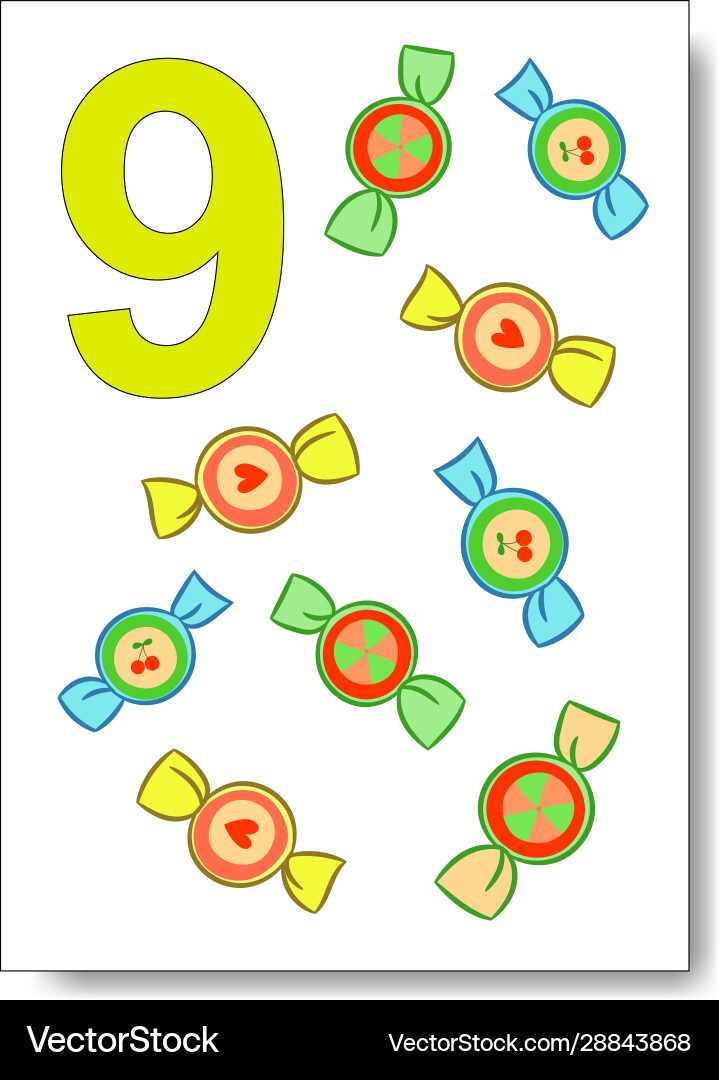 Mathematics cards for children play Royalty Free Vector