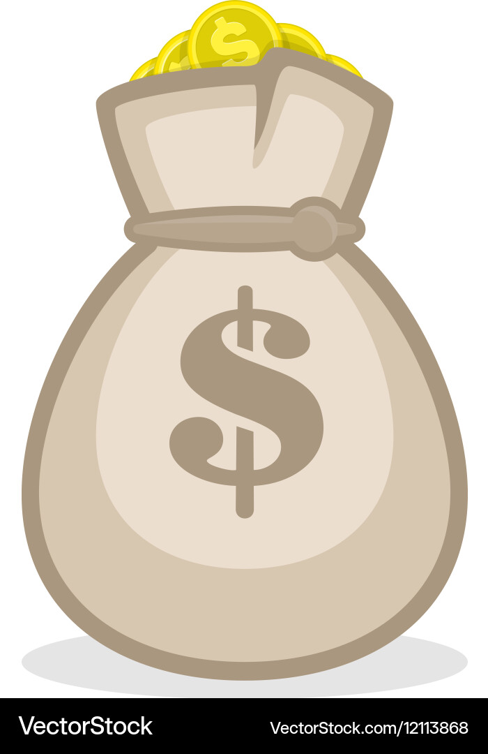 Money bag sign flat icon Royalty Free Vector Image