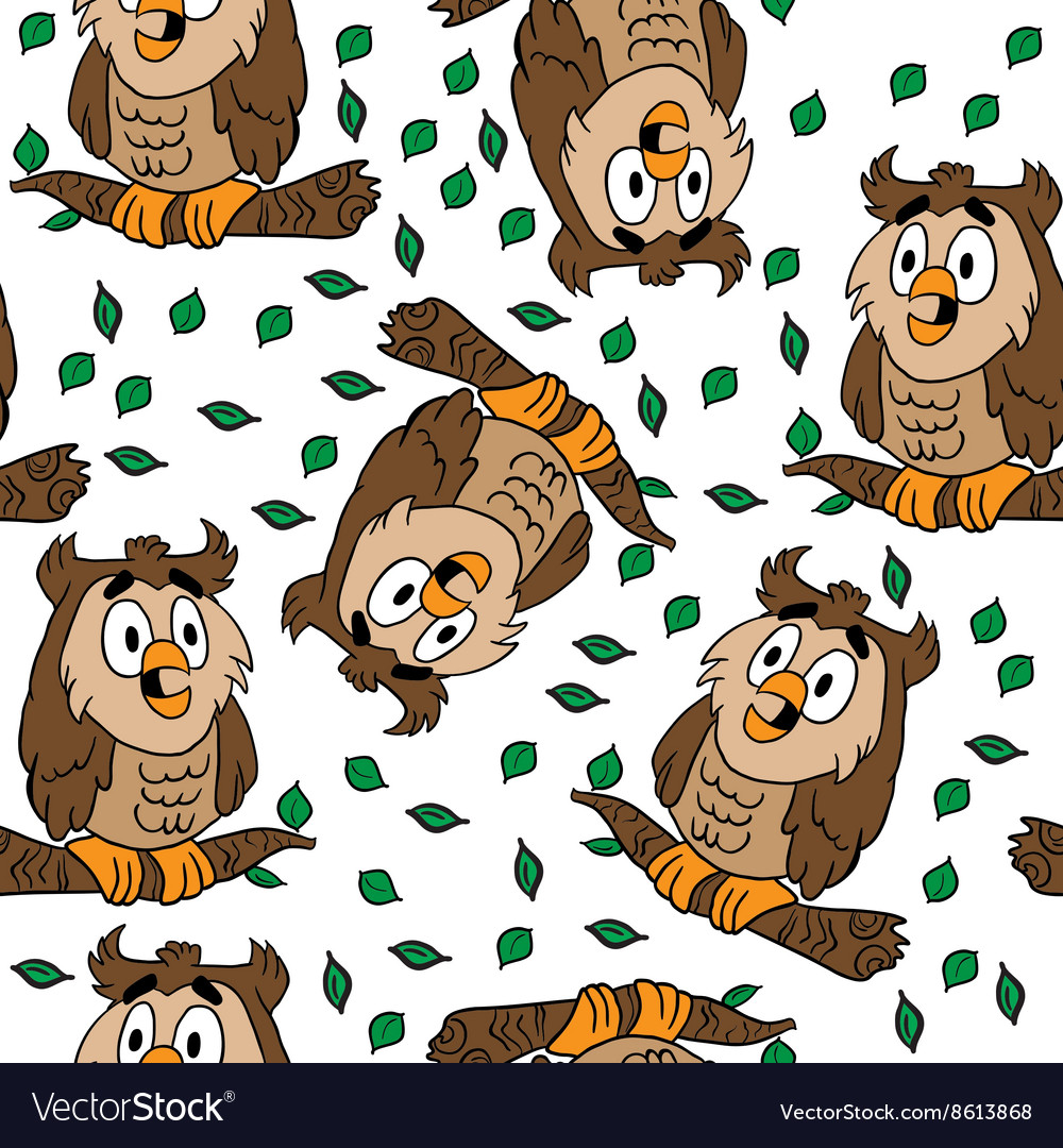 Owl pattern Royalty Free Vector Image - VectorStock