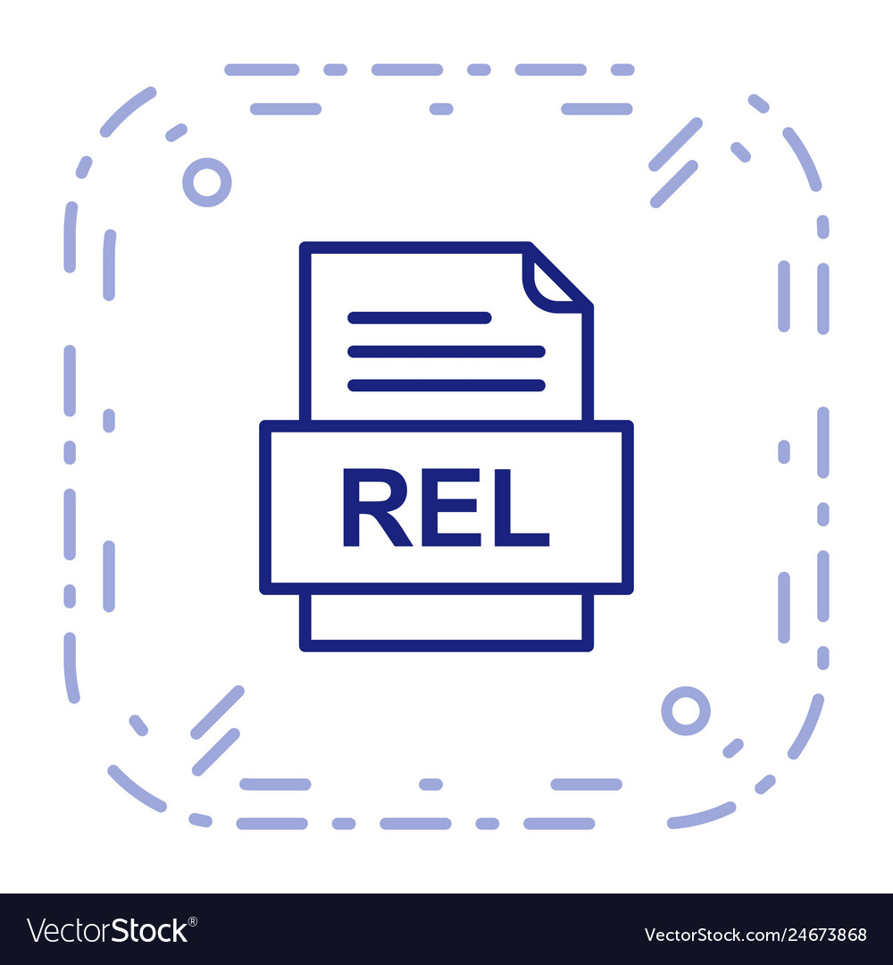 Rel file document icon Royalty Free Vector Image