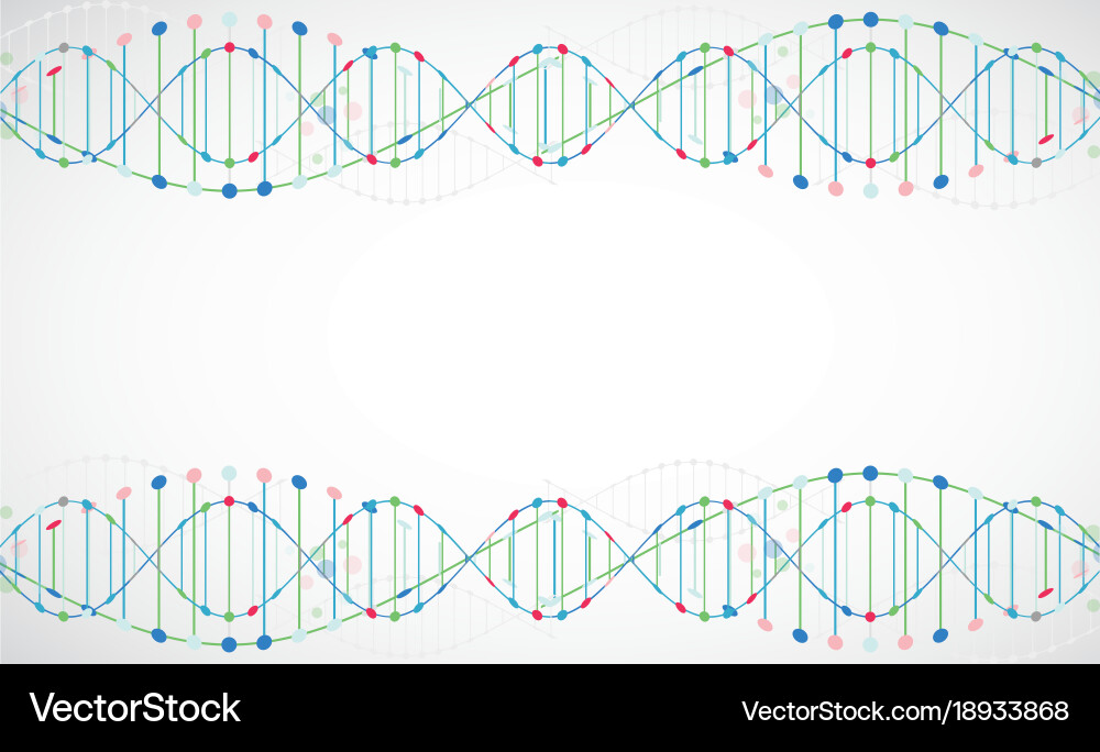 Science template wallpaper or banner with a dna Vector Image