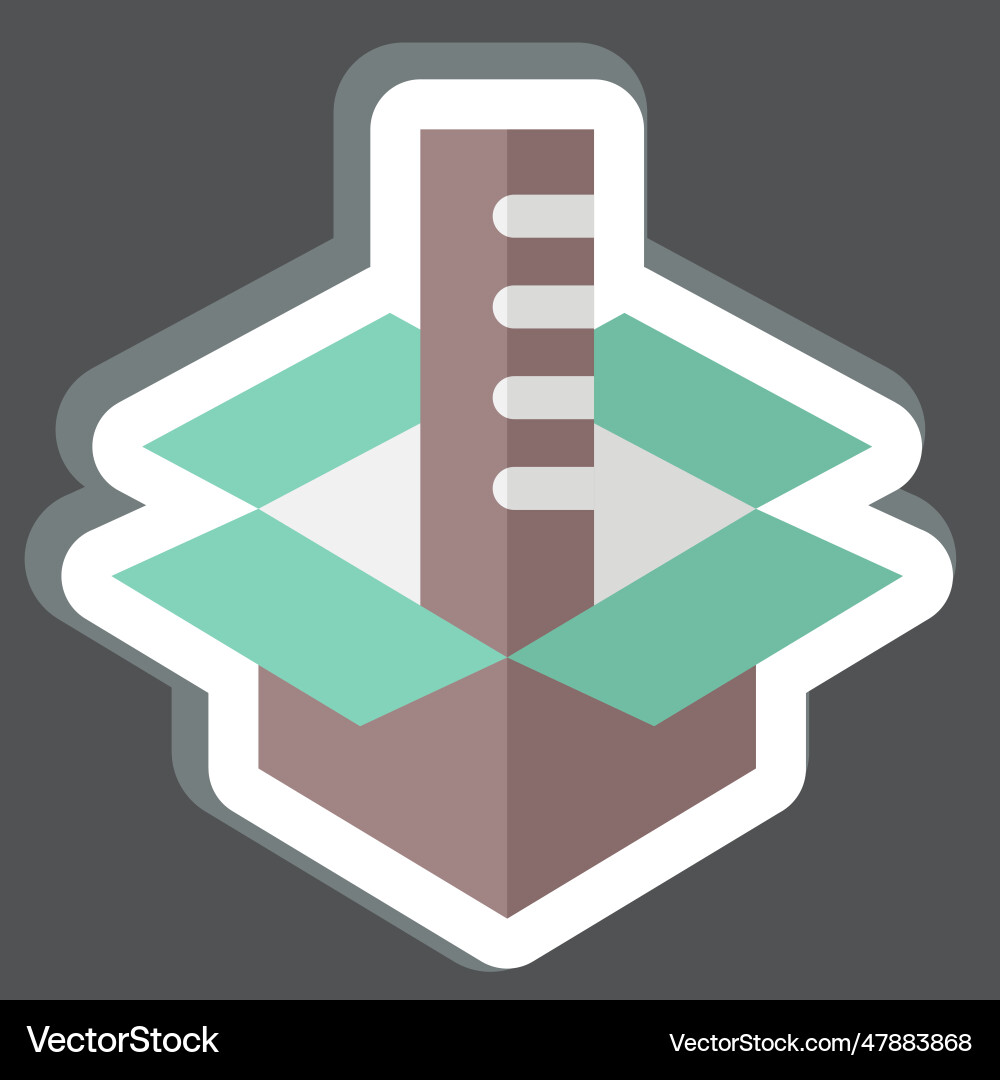 Sticker think different related to art and media Vector Image