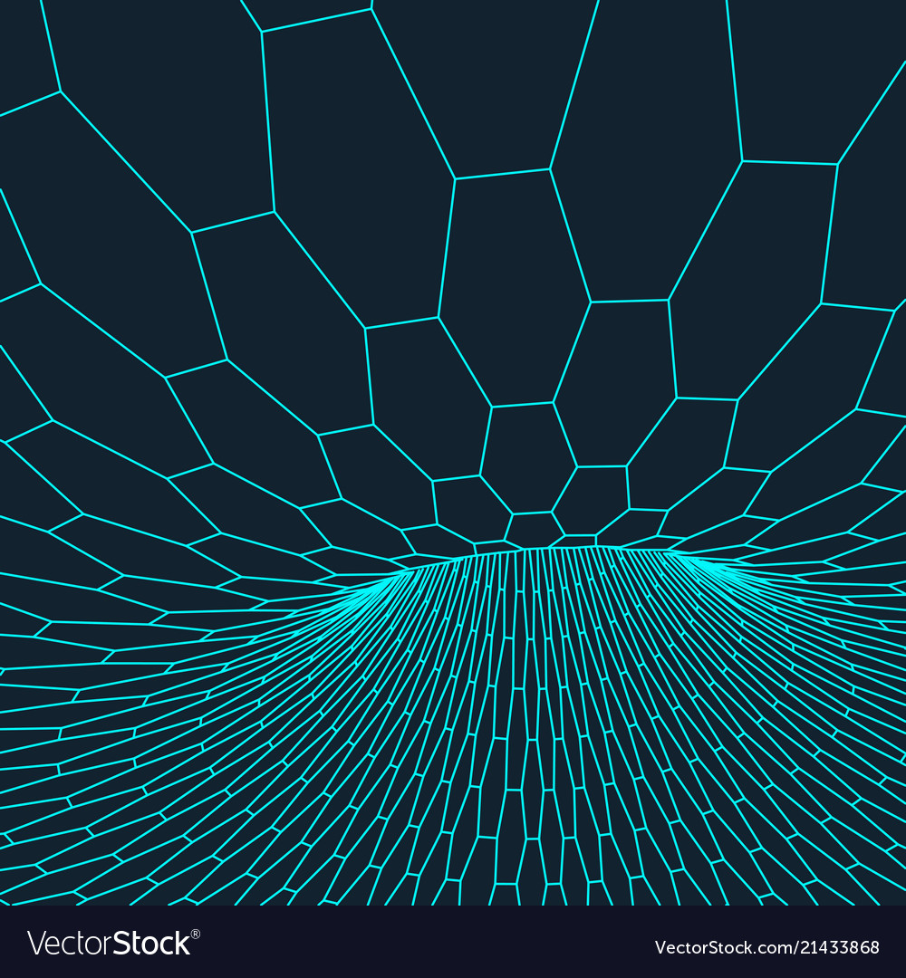 Wireframe torus with connected lines and dots Vector Image