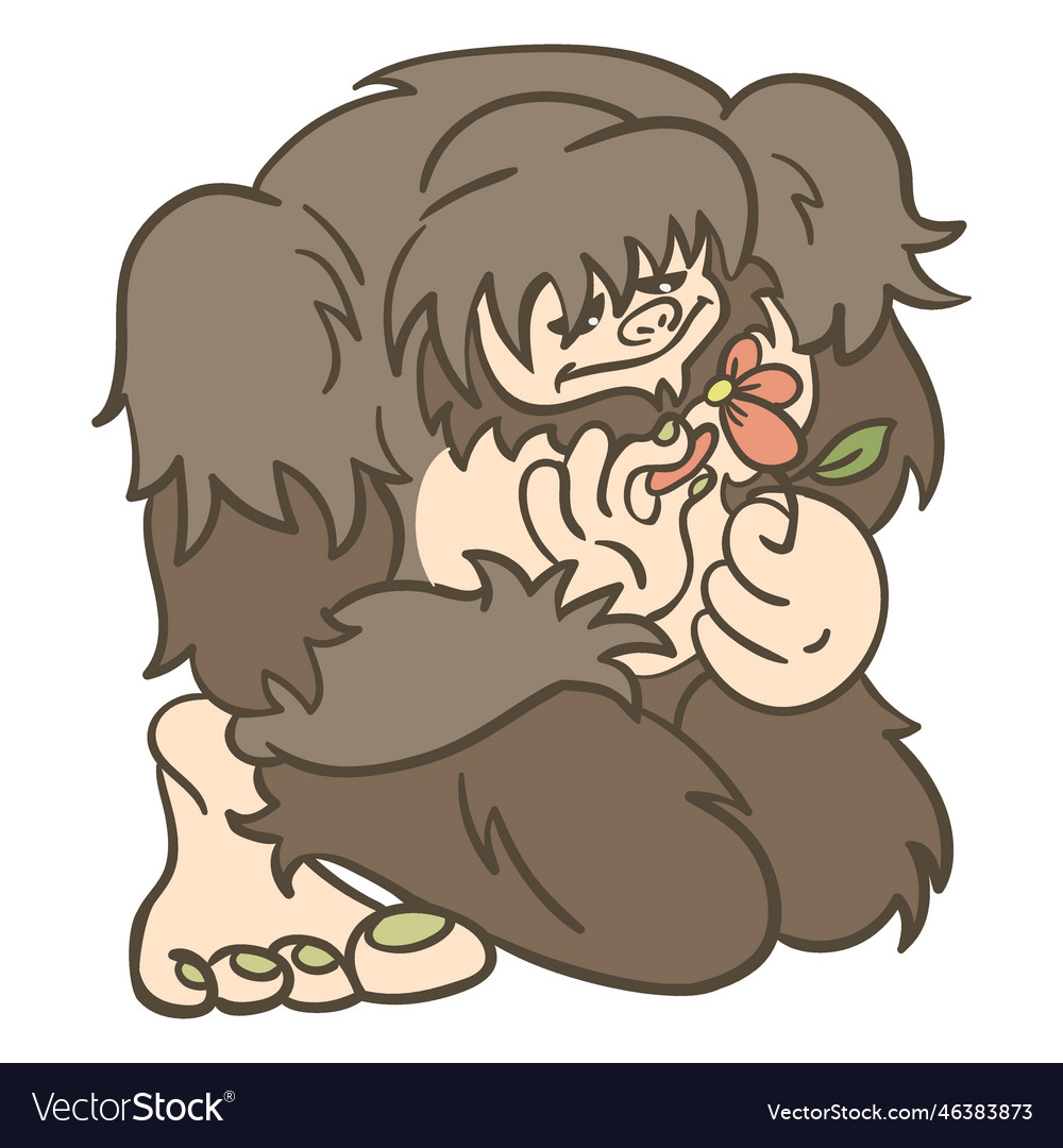 Bigfoot mythical creature Royalty Free Vector Image