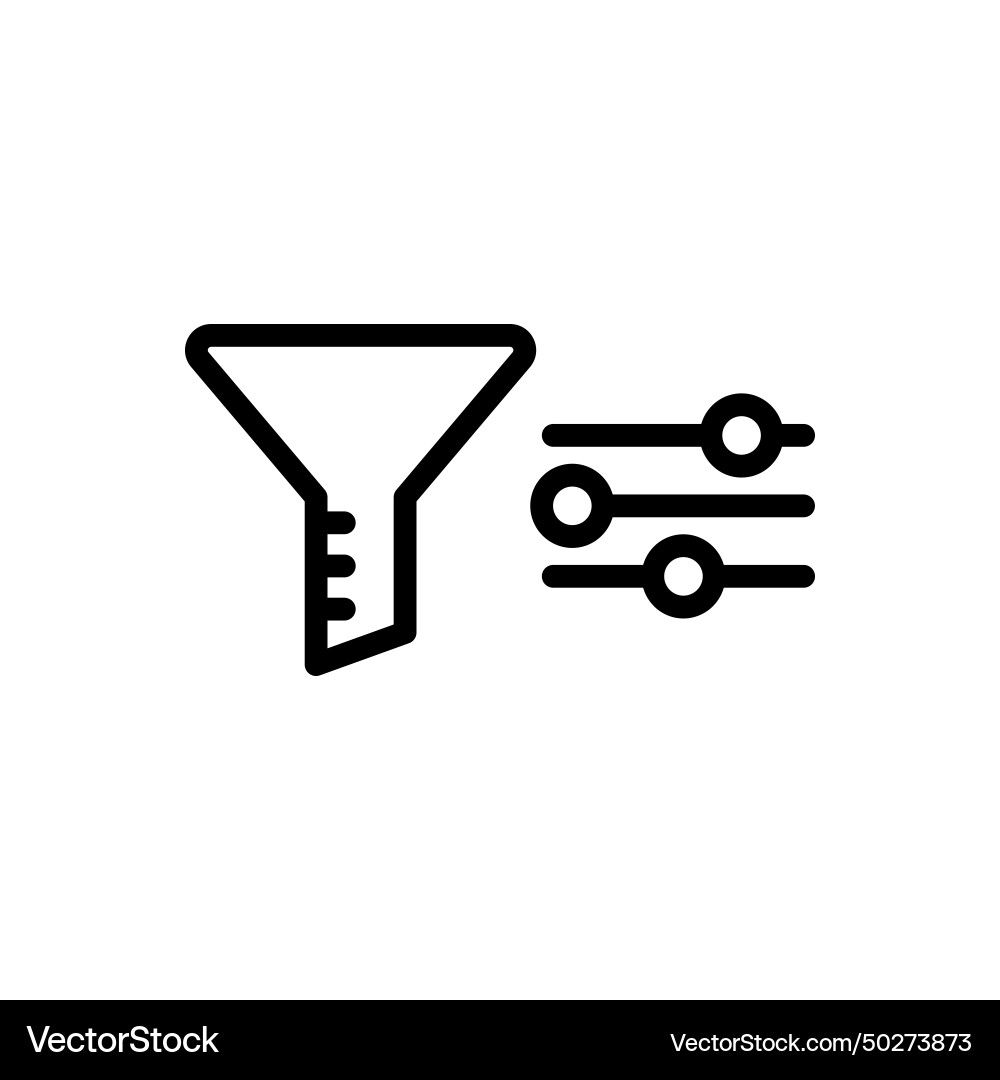 Filter icon or logo design isolated sign symbol Vector Image