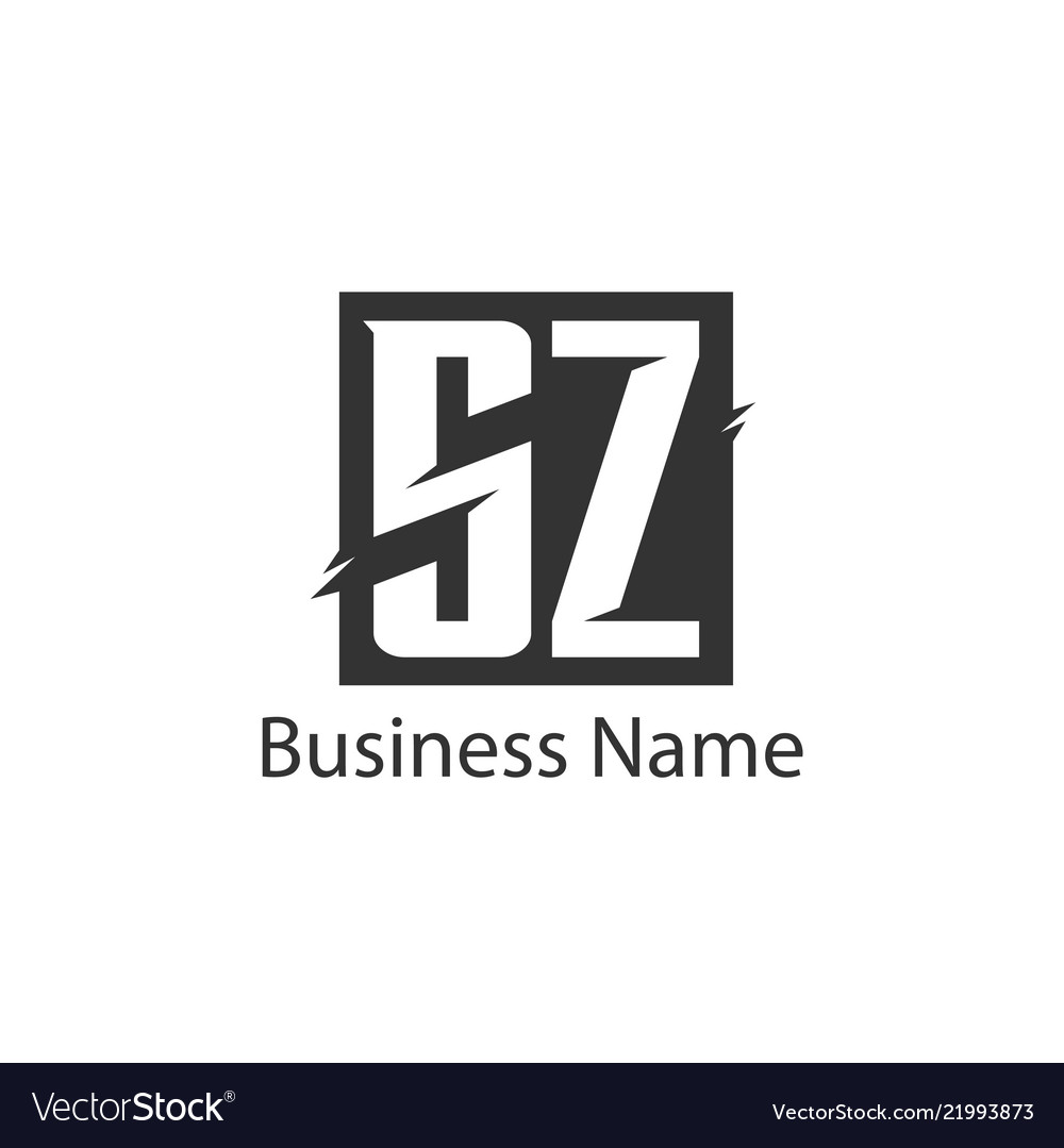 Initial letter sz logo template design Royalty Free Vector