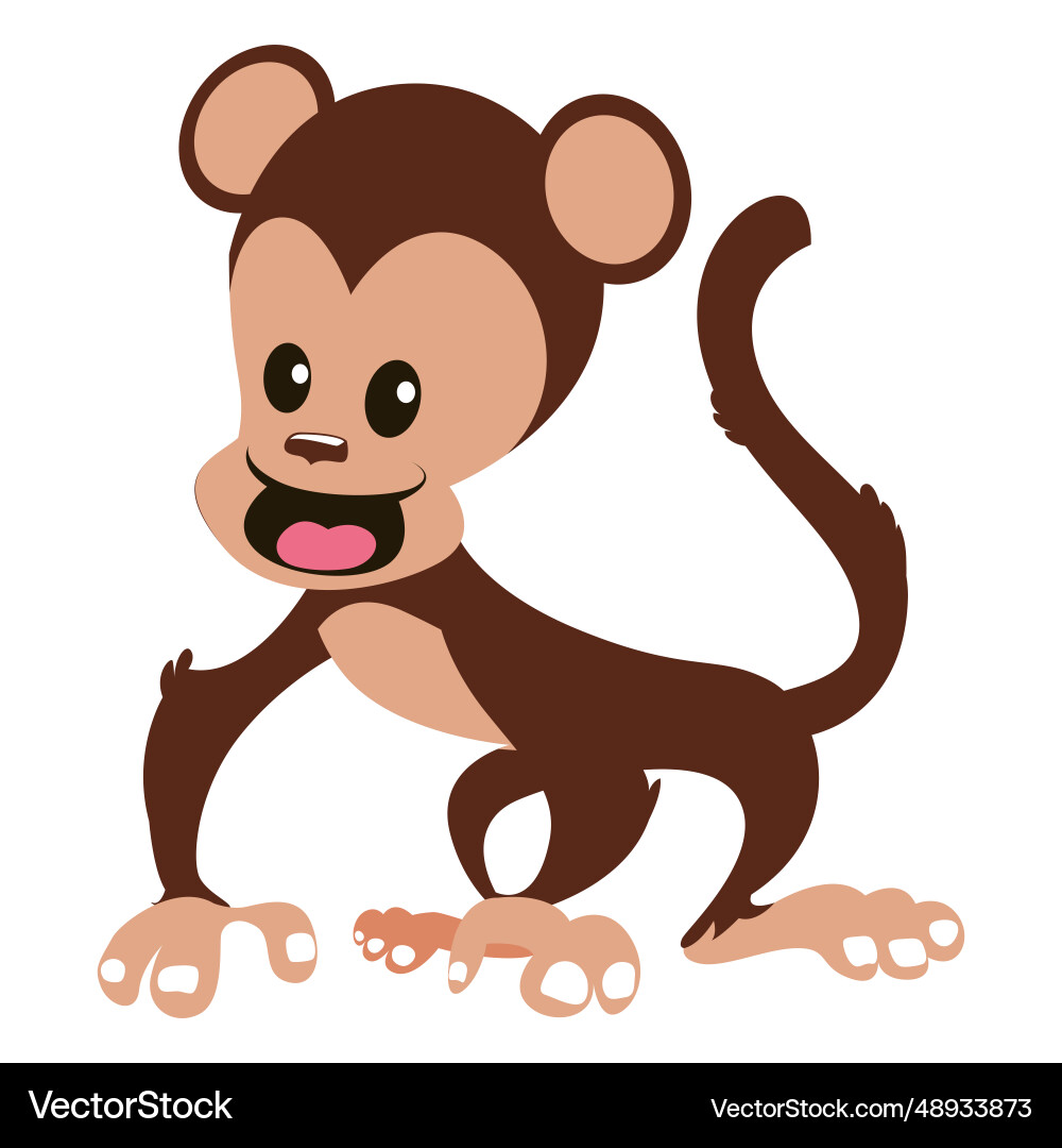 Monkey cartoon Royalty Free Vector Image - VectorStock