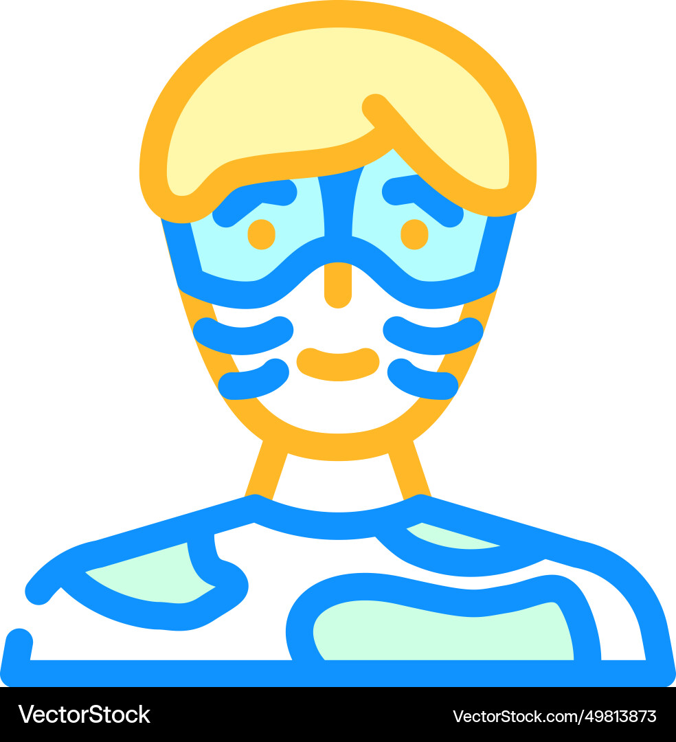 Painting mask face color icon Royalty Free Vector Image