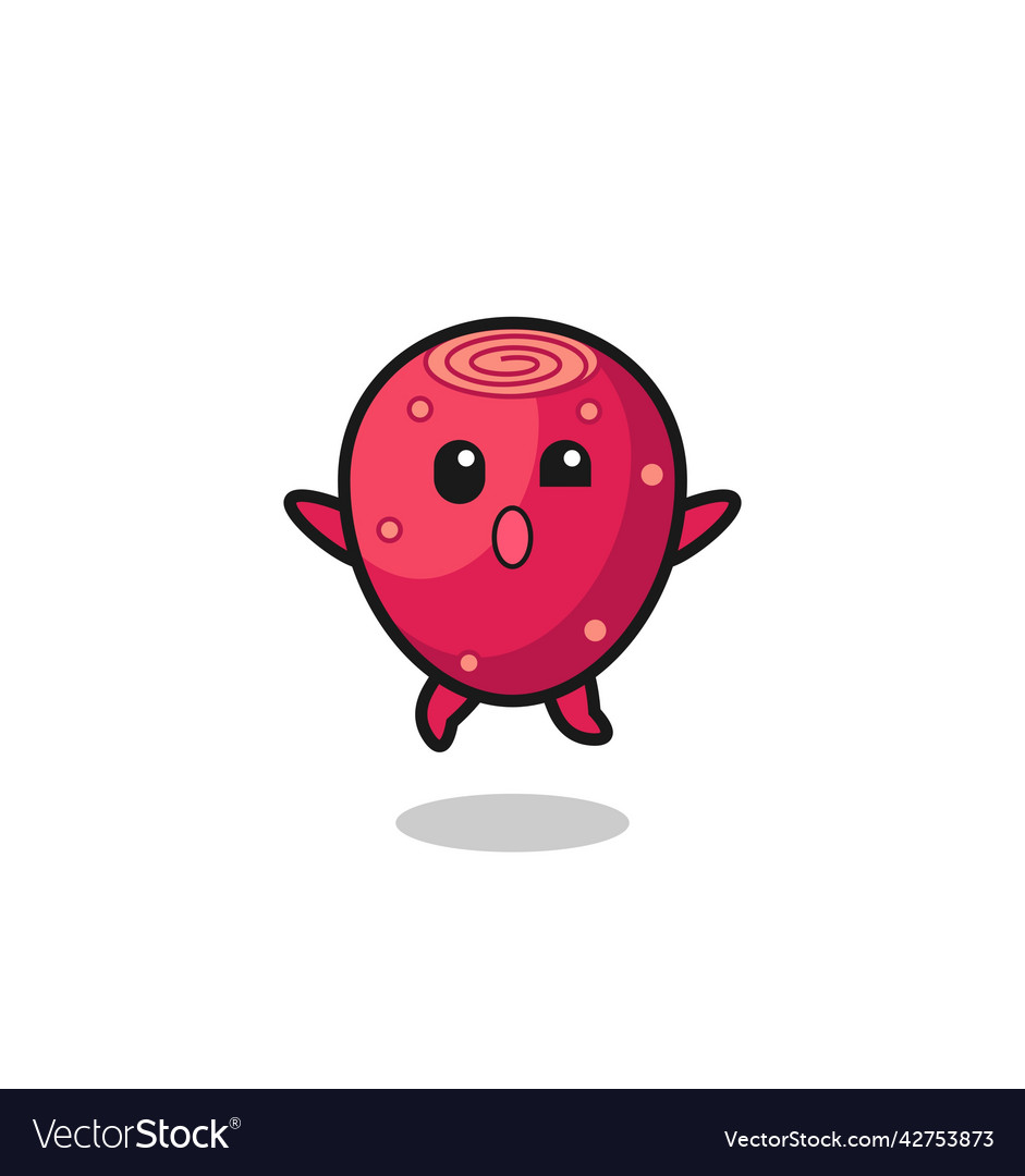 Prickly pear character is jumping gesture Vector Image Prickly pear character is jumping gesture Vector Image