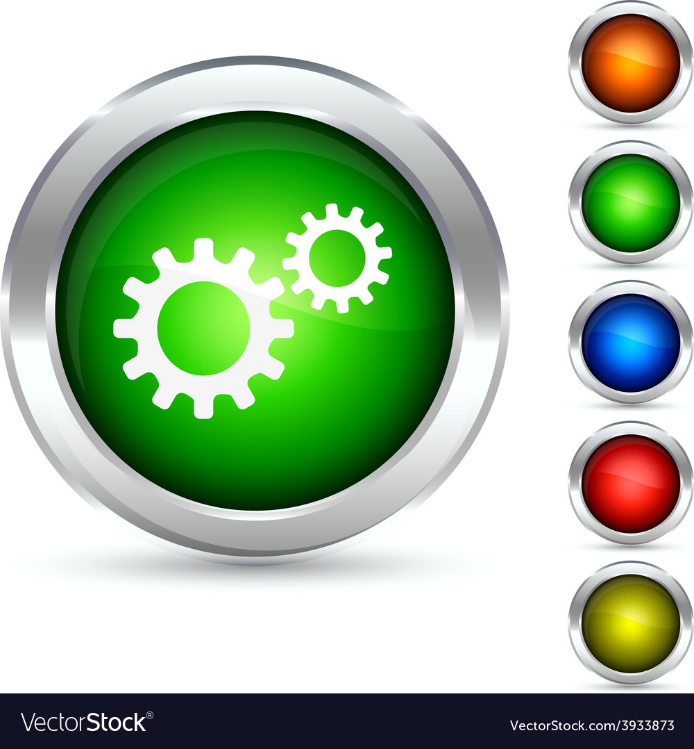 Settings button Royalty Free Vector Image - VectorStock