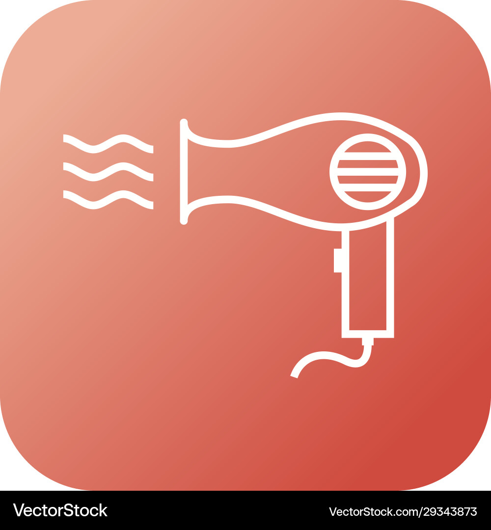 Unique hair dryer line icon Royalty Free Vector Image