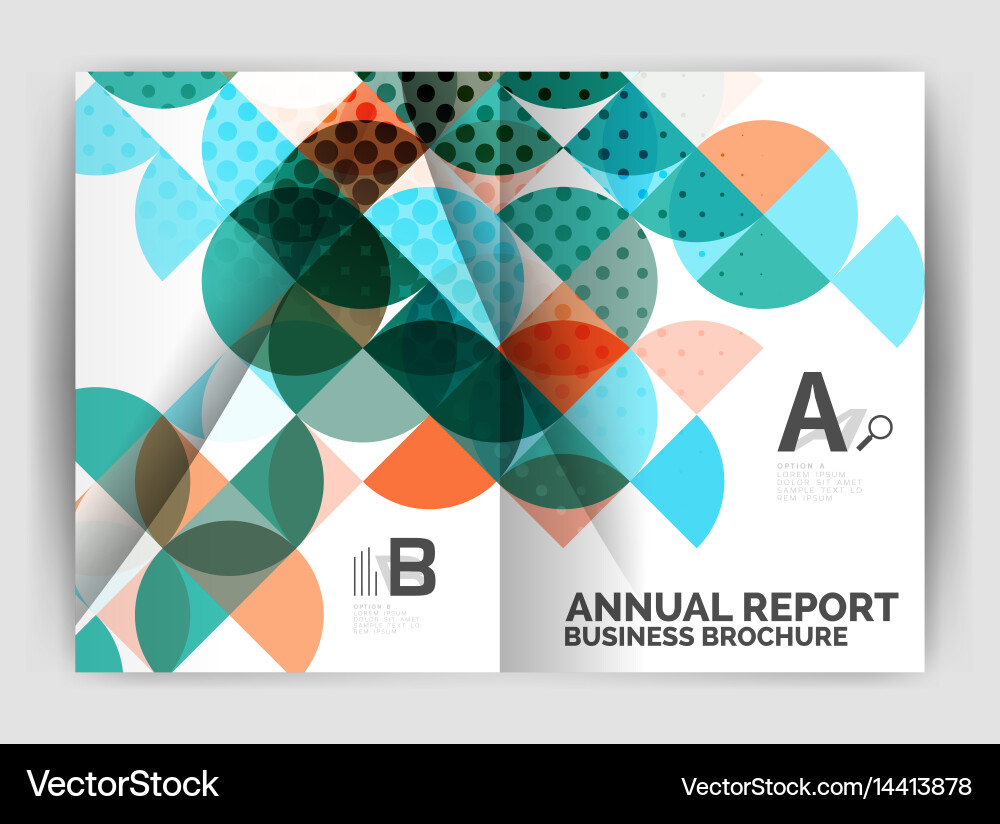 Abstract circle design business annual report Vector Image