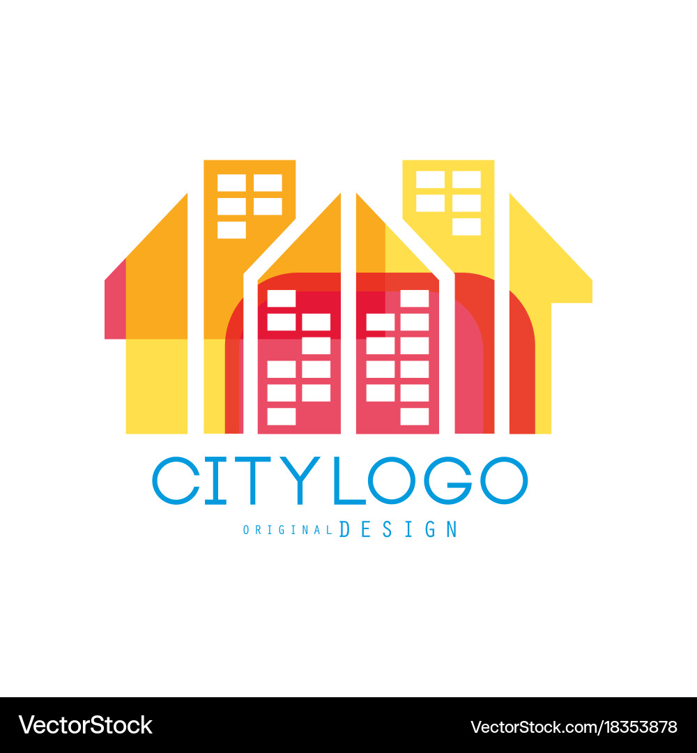 City logo original design abstract building Vector Image