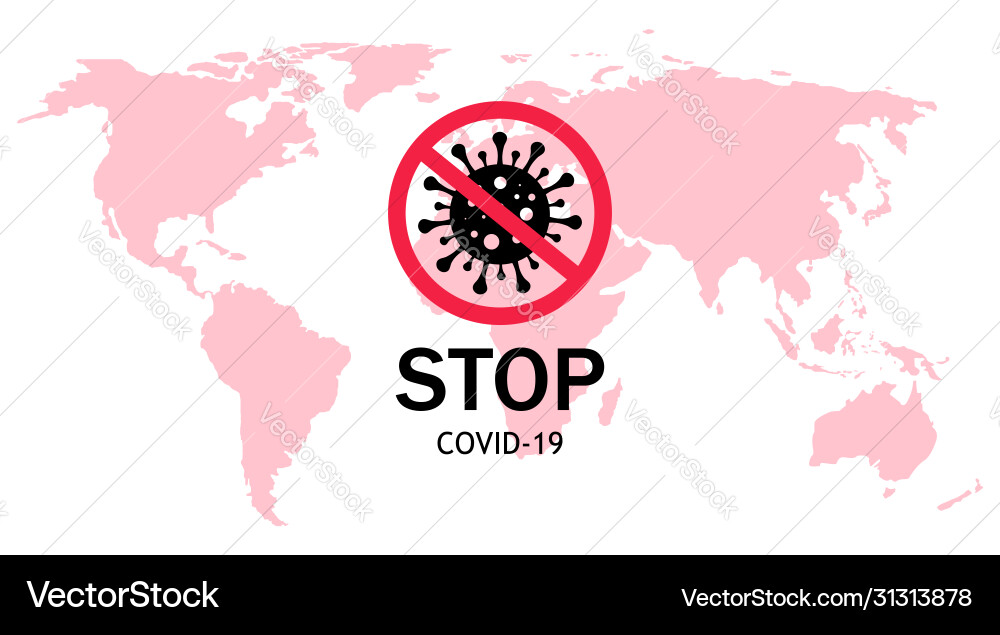 Coronavirus stop in world outbreak virus icon Vector Image