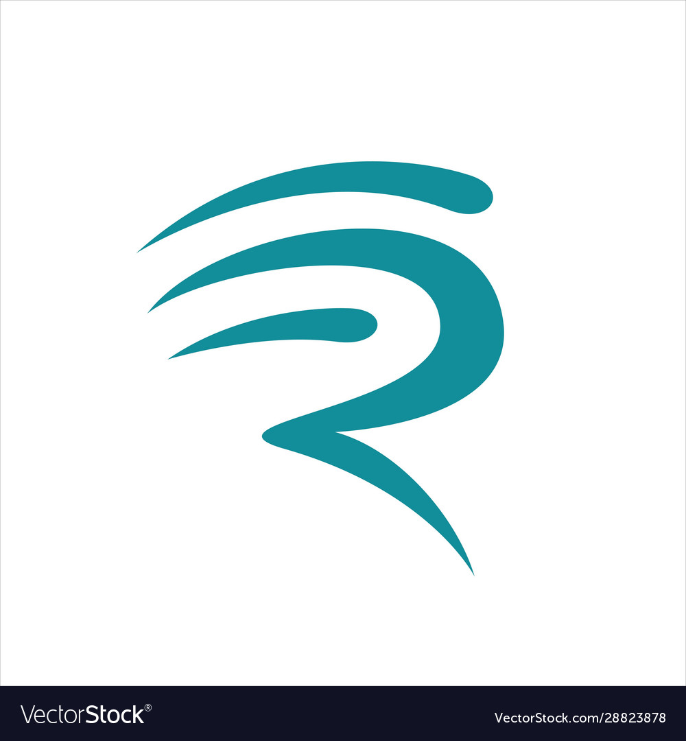 Custom Creative Initial R Letter Logo Design Vector Image