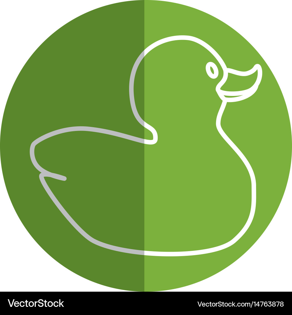 Cute ducky toy isolated icon Royalty Free Vector Image