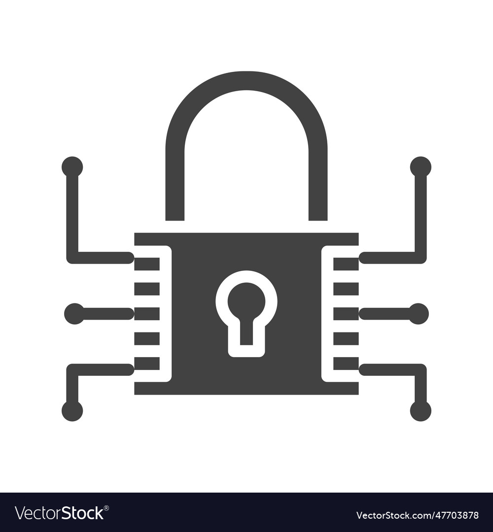 Data encryption icon image Royalty Free Vector Image