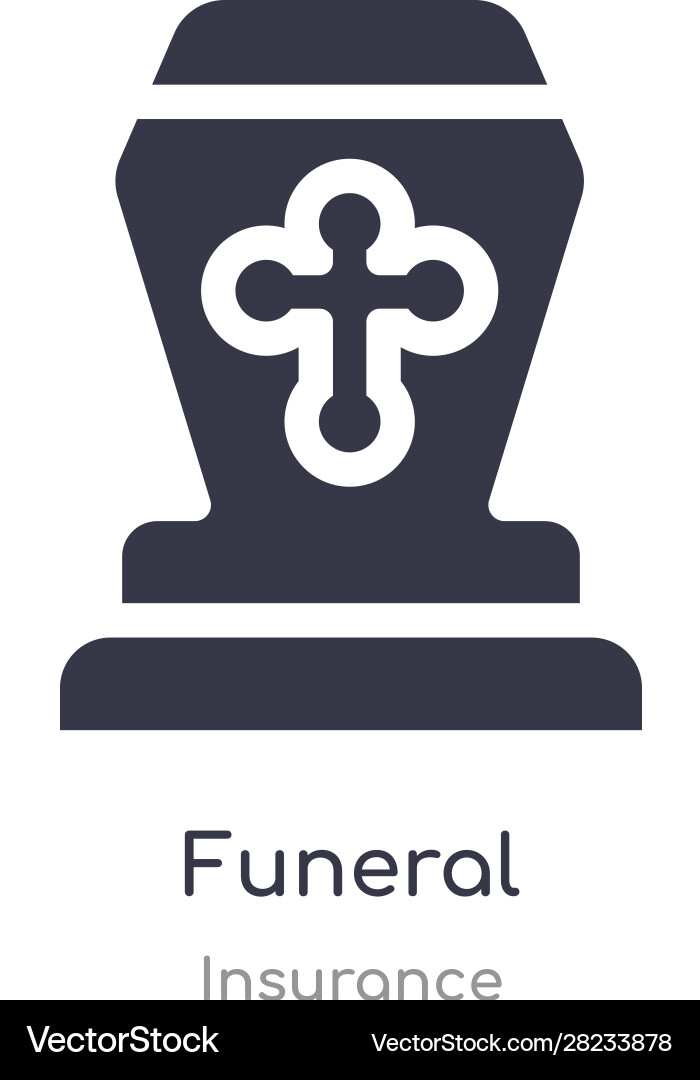 Funeral icon isolated from insurance Royalty Free Vector